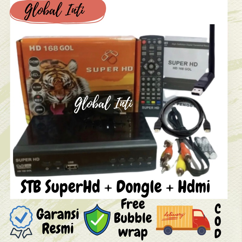 Jual Set Top Box Stb Tv digital DVBT2 Super Hd 168 GOL Dongle Hdmi ...