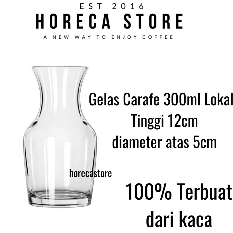 Jual Gelas Carafe Karaf Slim 300ml / Gelas Kaca Jus Kopi Teh Air / Gelas Vas Bunga / Gelas ...