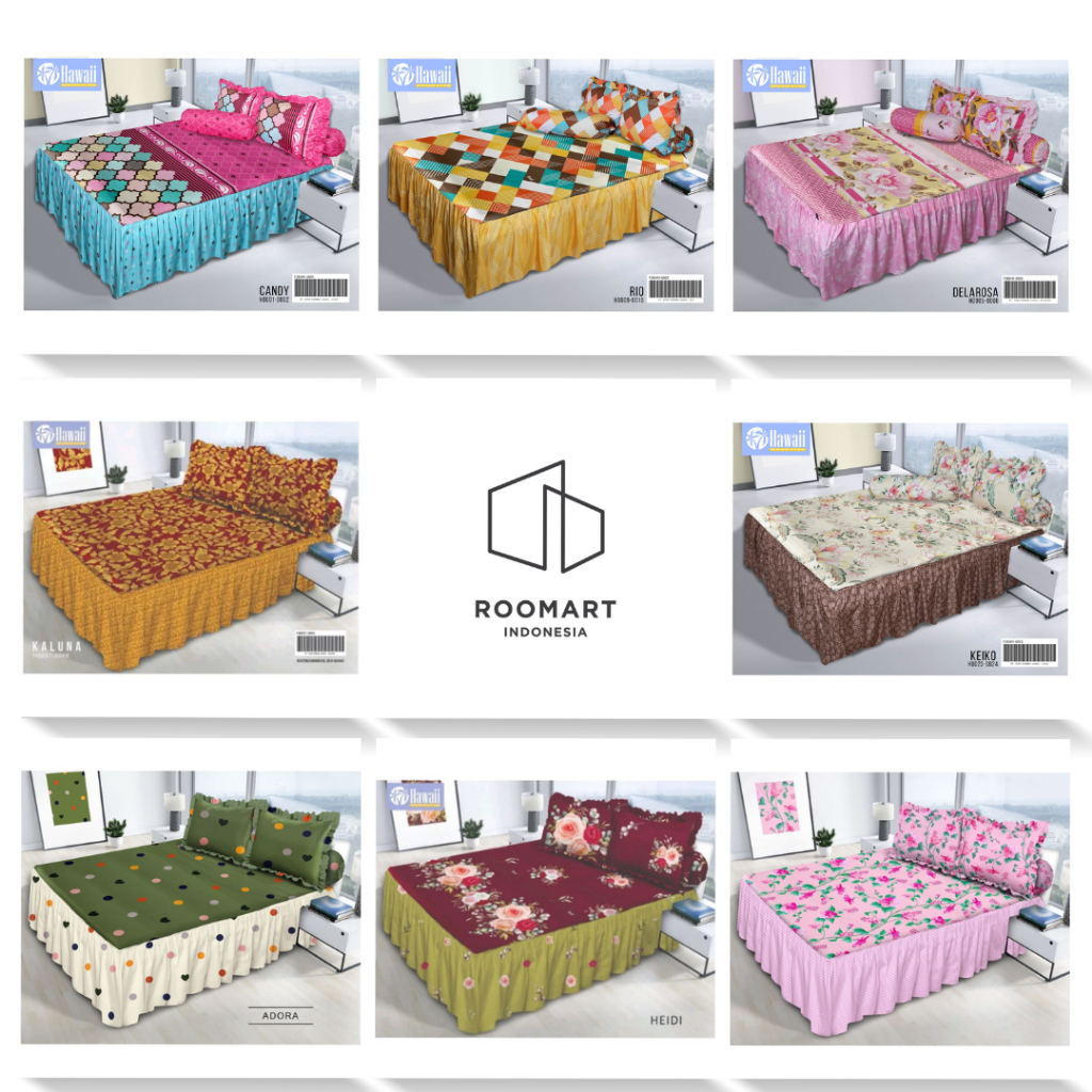 Jual Sprei Rumbai Hawaii Minimalis Ukuran 180x200 King Tinggi 20 Sprey ...