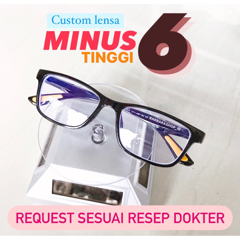Jual KACAMATA MINUS TINGGI MINUS 6,5,4,3,2,1,9,8 MINUS SLINDER SESUAI ...