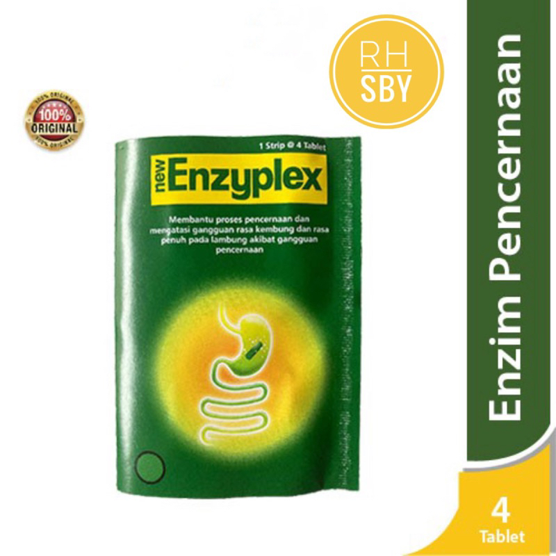 Jual NEW ENZYPLEX STRIP ISI 4 TABLET / enzym pencernaan | Shopee Indonesia