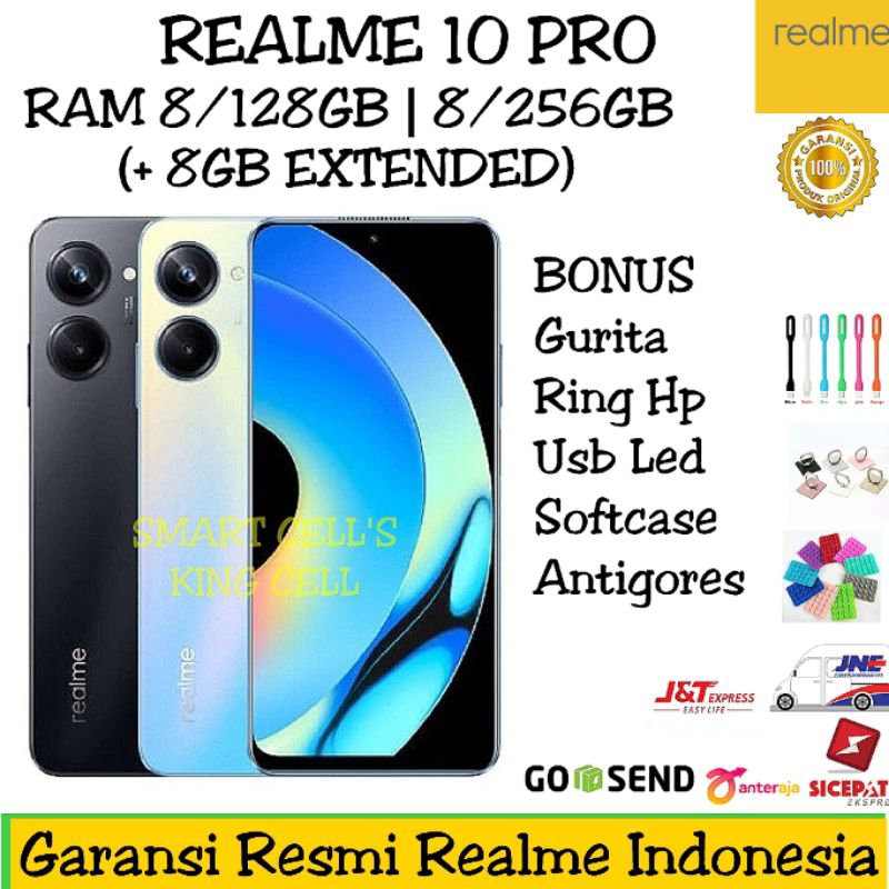 Jual REALME 10 PRO 5G RAM 8/128GB | RAM 8/256GB GARANSI RESMI REALME INDONESIA | Shopee Indonesia