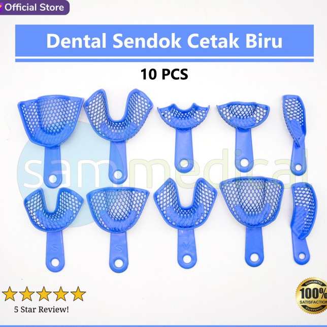 Jual Dental Sendok Cetak Cetak Gigi Biru / Tray Impression Dental Isi ...