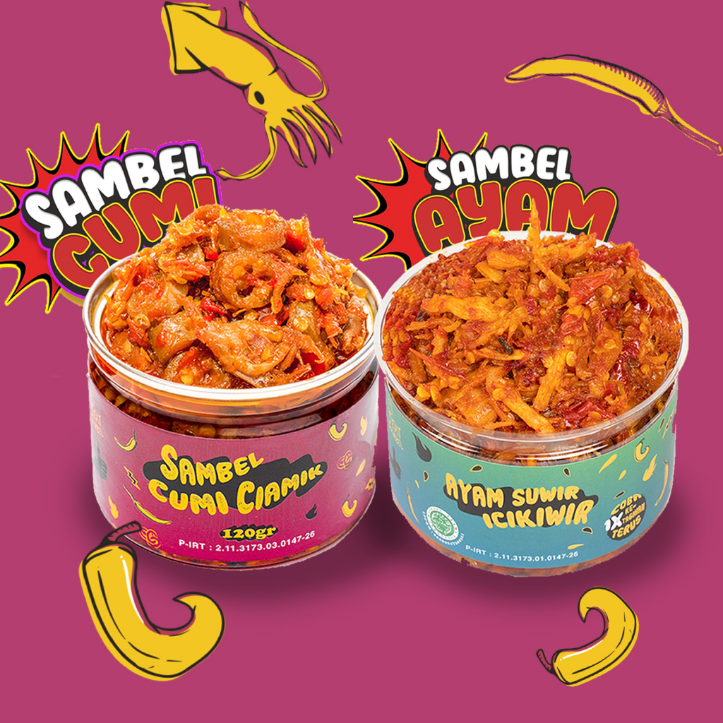 Jual Eat sambel Paket 2 Favorit Nagih Cumi Ciamik dan Ayam Suwir ...