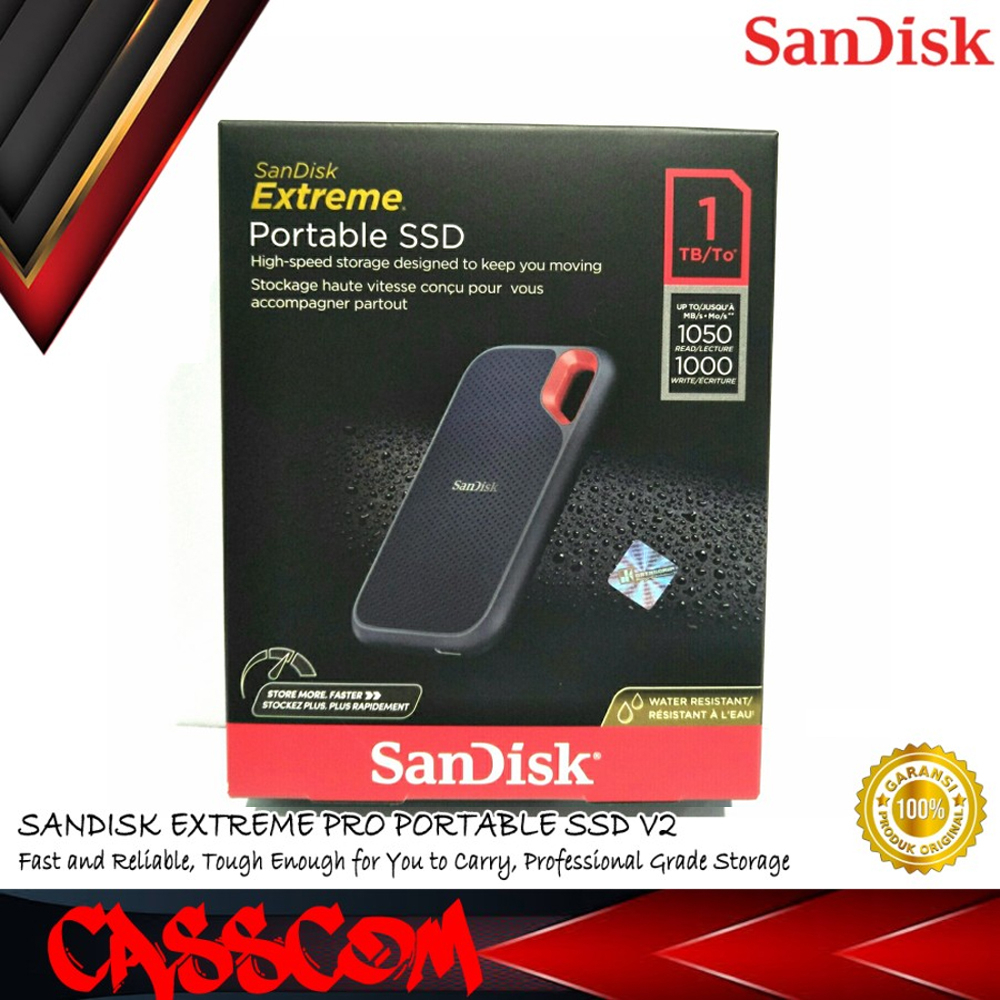 Jual SanDisk Extreme Portable SSD V2 1TB USB 3.2 SSD EXTERNAL E61 1 TB | Shopee Indonesia