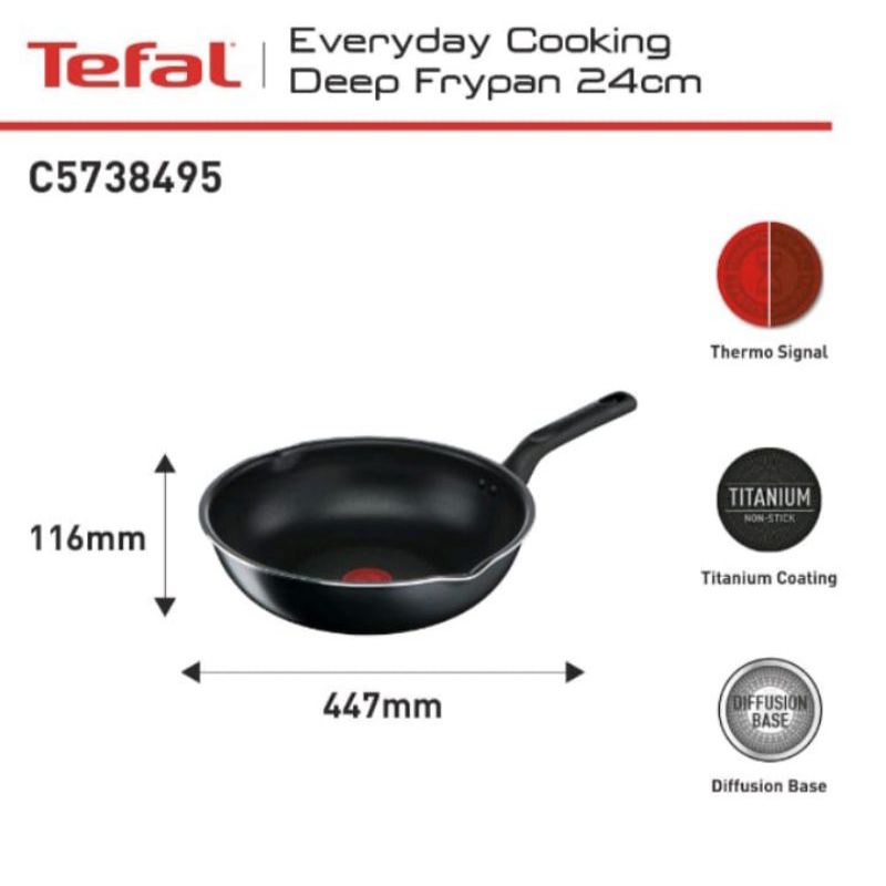 Jual Tefal Everyday Cooking Deep Fry / Essentials 24 cm New dan Original | Shopee Indonesia