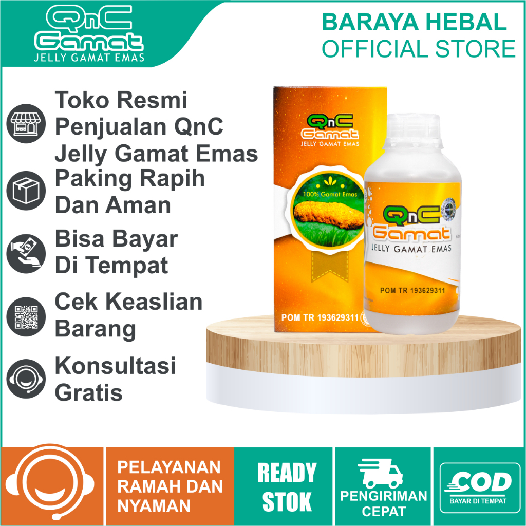 Jual QnC Jelly Gamat Emas 100% Gamat Emas Isi 300 ml | Shopee Indonesia