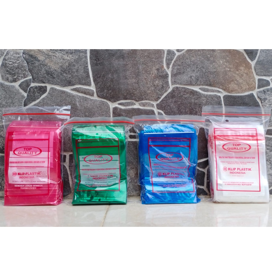 Jual Plastik Obat 8x5/10x7/13x8,7/15x10 Plastik Klip Obat Warna Biru ...