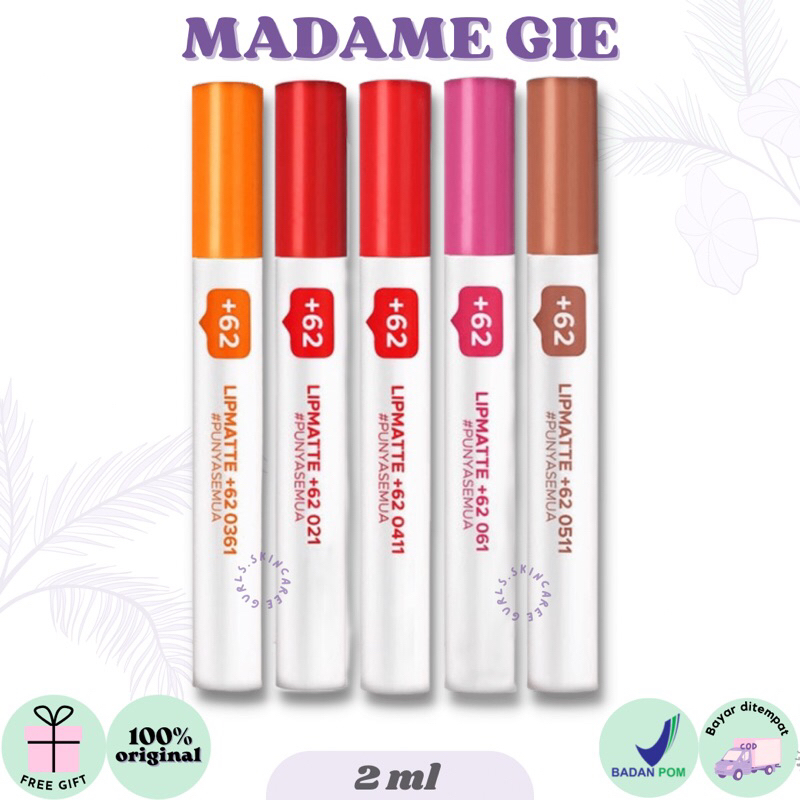 Jual Madame Gie Lipmatte +62 |( 2ml) | Shopee Indonesia
