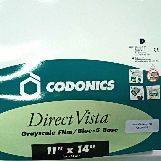 Jual FILM X RAY CODONICS BLUE - 5 BASE UK 11X14 | Film Codonics Blue 11 ...