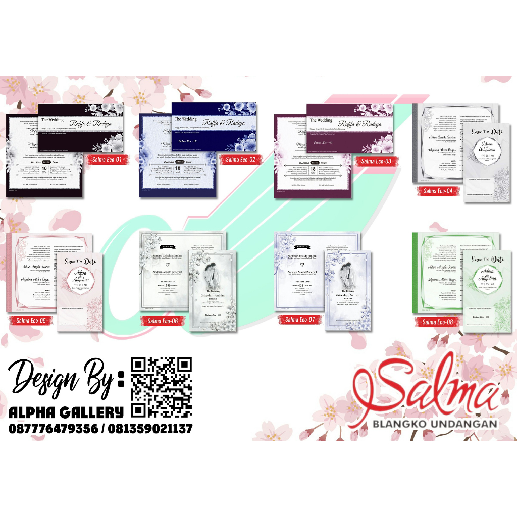 Jual Undangan Pernikahan "Salma eco 1-8" | Per Pcs + Edit Teks + Plastik | Shopee Indonesia