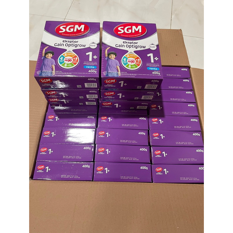 Jual Sgm Eksplor Gain Optigrow 1 Plus vanila 400 G Box Progress max ...