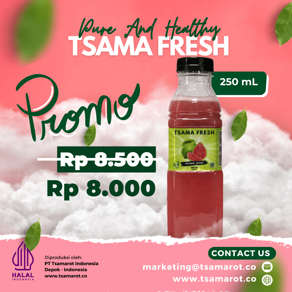 Jual Tsama Fresh- Guava Juice 250 mL- Jus Jambu Merah - Juice - 250 mL ...