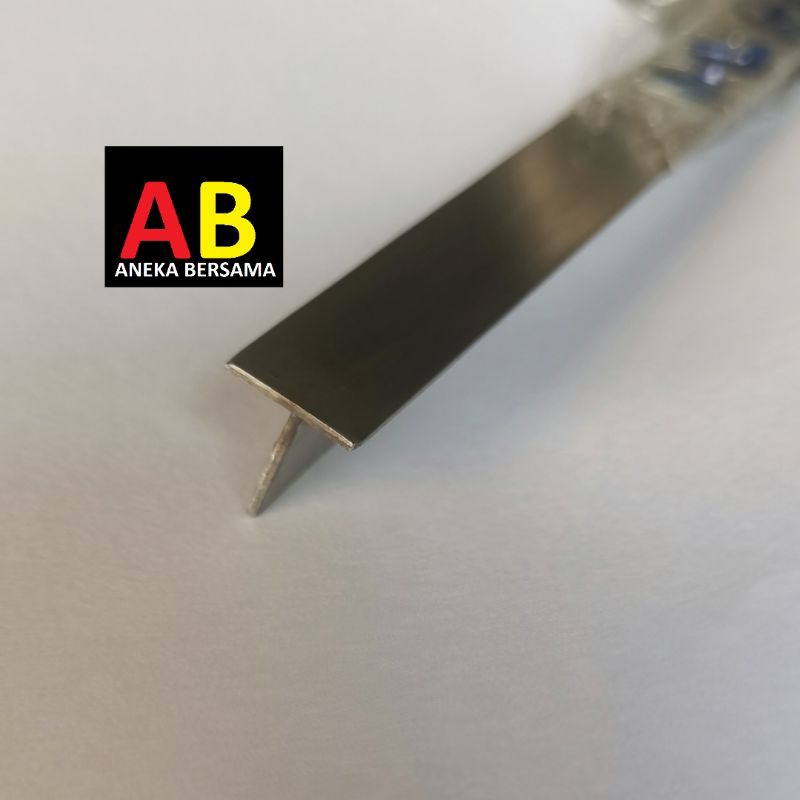 Jual Lis T Stainless Steel Hairline 1.2cm Panjang 122cm | Shopee Indonesia