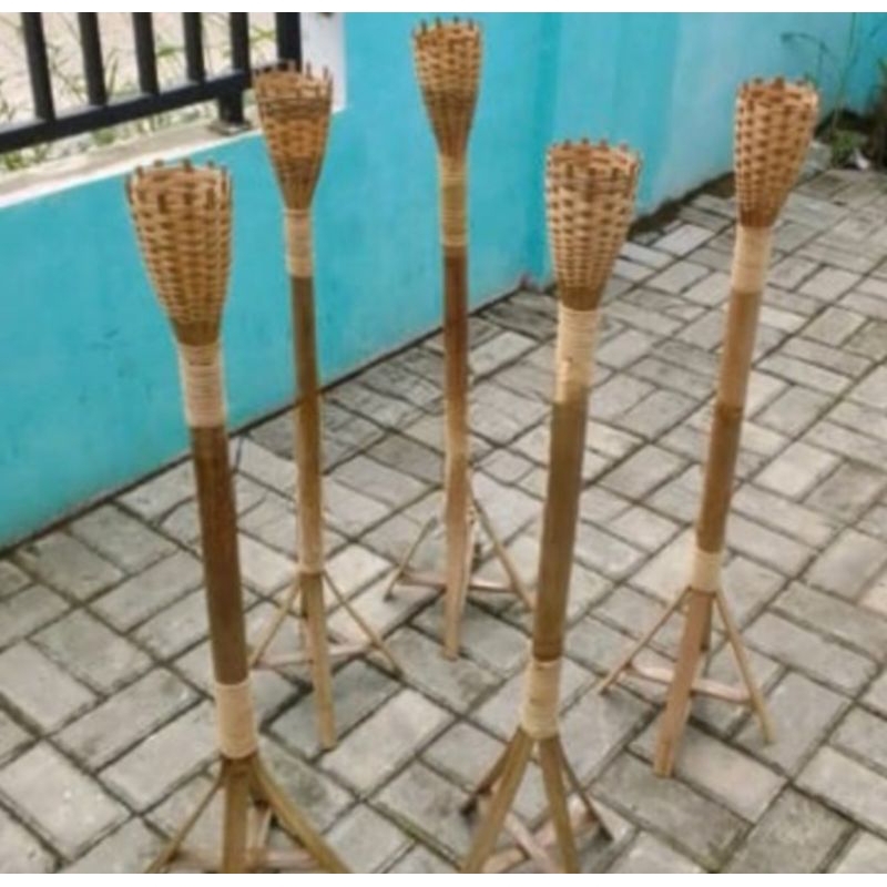 Jual OBOR BAMBU HIAS 1.7 METER PAKAI KAKI KOMPLIT SUMBU BOTOL | Shopee ...