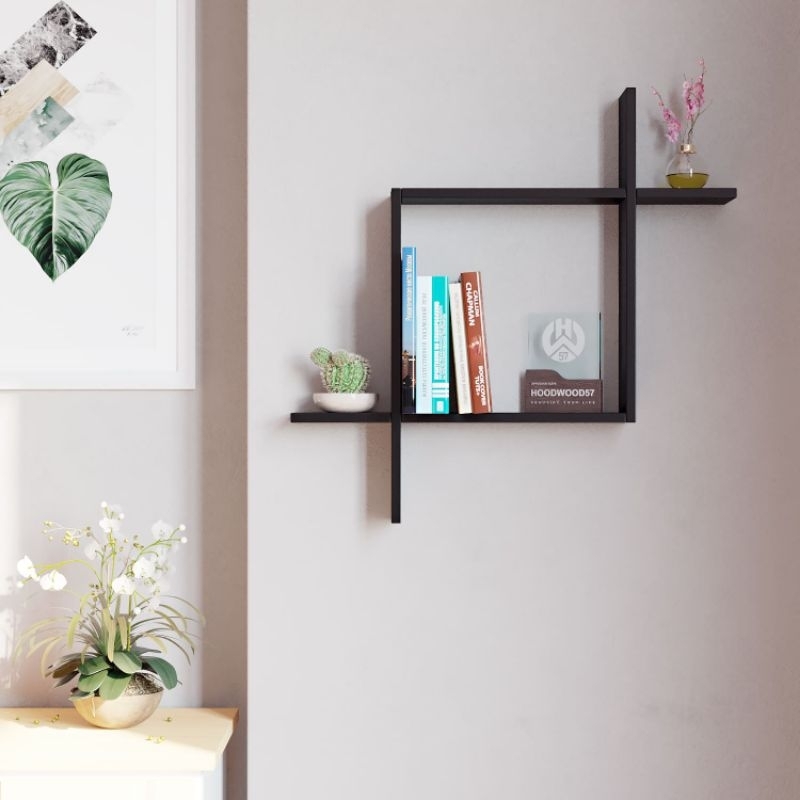 Jual Rak dinding minimalis serbaguna simpel estetik rak buku lapis taco ...