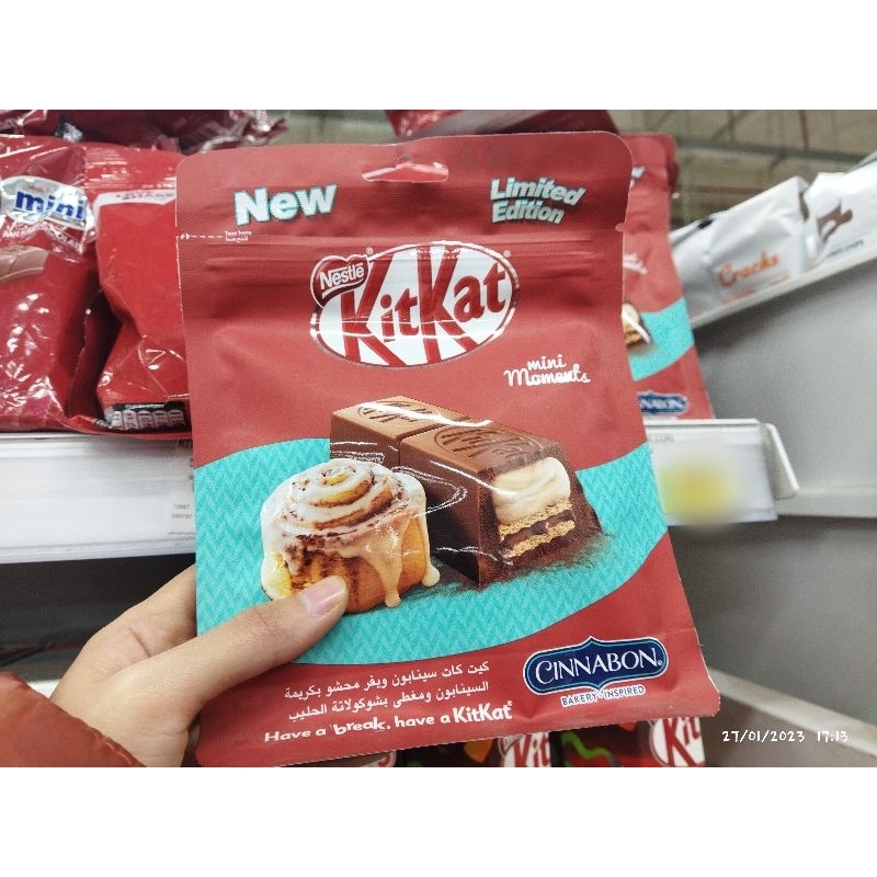 Jual Coklat Kit kat cinnabon limited edition import ori mesir (7 pcs ...