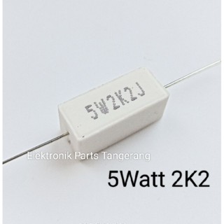 Jual RESISTOR KAPUR 5W 2K2 RESISTOR 5W 2,2K OHM RESISTOR KAPUR 5WATT 2K2 OHM RESISTOR 5 WATT 2K2 ...