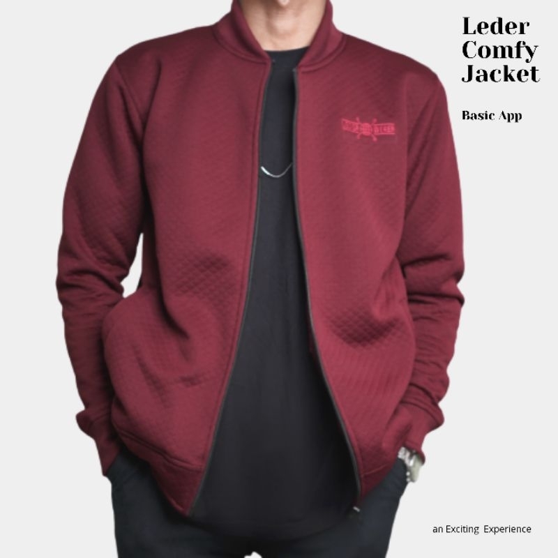 Jual Lederweren - Leder Comfy Jaket Maroon - Jaket Pria Multifungsi ...