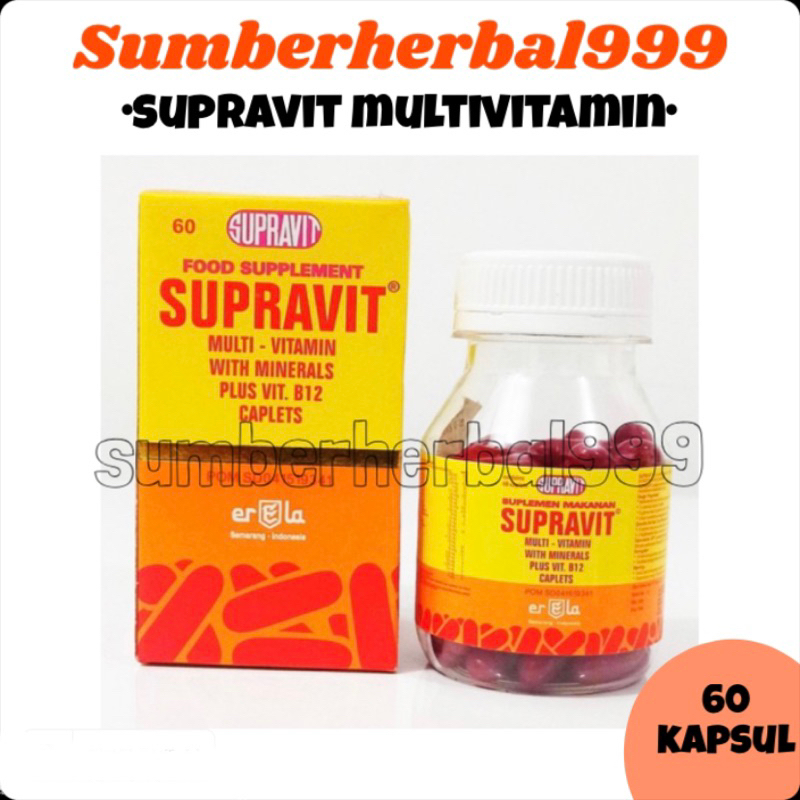 Jual SUPRAVIT MULTIVITAMIN WITH MINERALS FOOD SUPPLEMENT | Shopee Indonesia