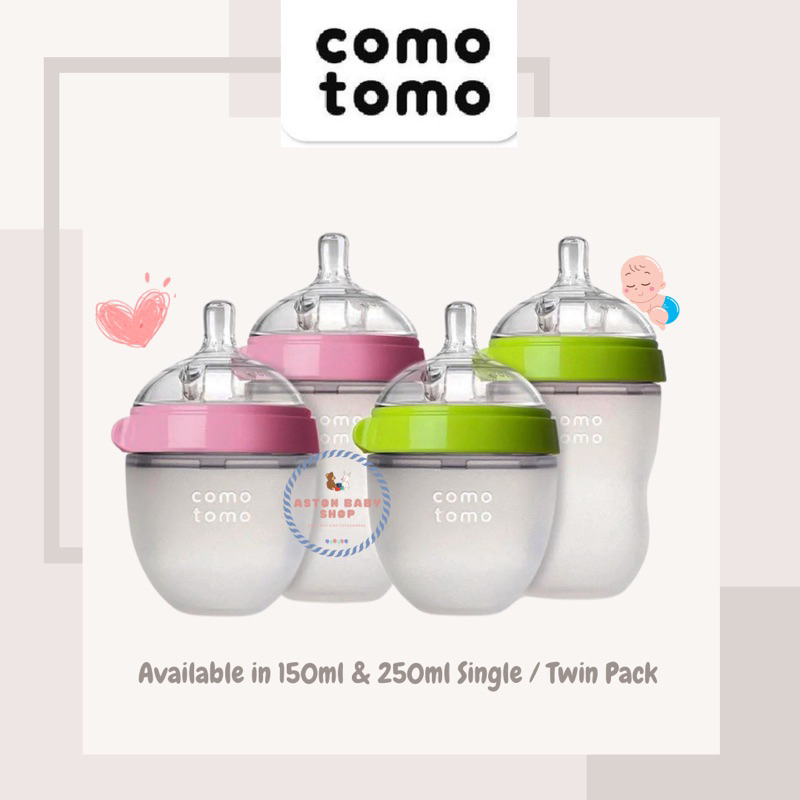 Jual Comotomo Botol Susu 150 ml 250 ml Single & Twin Pack Comotomo Baby ...