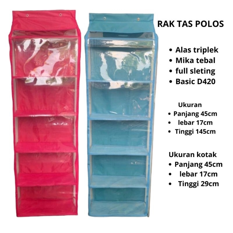 Jual Rak tas gantung/Rak tas jumbo/Rak tas polos/Rak tas | Shopee Indonesia