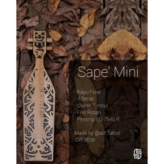 Jual Alat Musik Sape' (sape' mini, 4 senar) | Shopee Indonesia