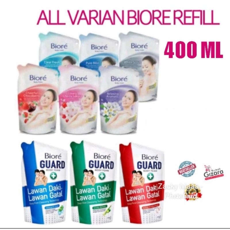 Jual BIORE BODY FOAM / SABUN MANDI CAIR 400ML | Shopee Indonesia