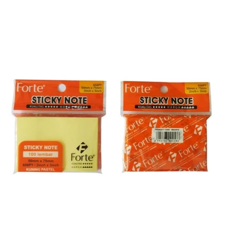 Jual Sticky Note Forte Kuning Pastel 656PY / Kertas Memo Tempel isi 100 ... Jual Sticky Note Forte Kuning Pastel 656PY / Kertas Memo Tempel isi 100 ...
