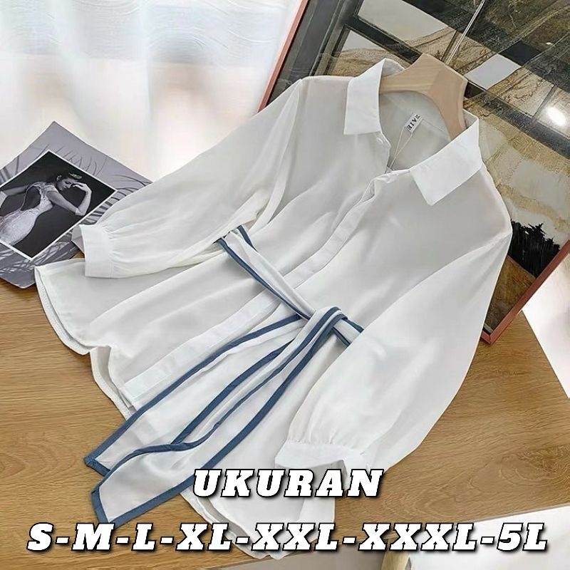 Jual Arini atasan wanita - kemeja korean style - kemeja kerja - blouse kemeja - kemeja kekinian ...