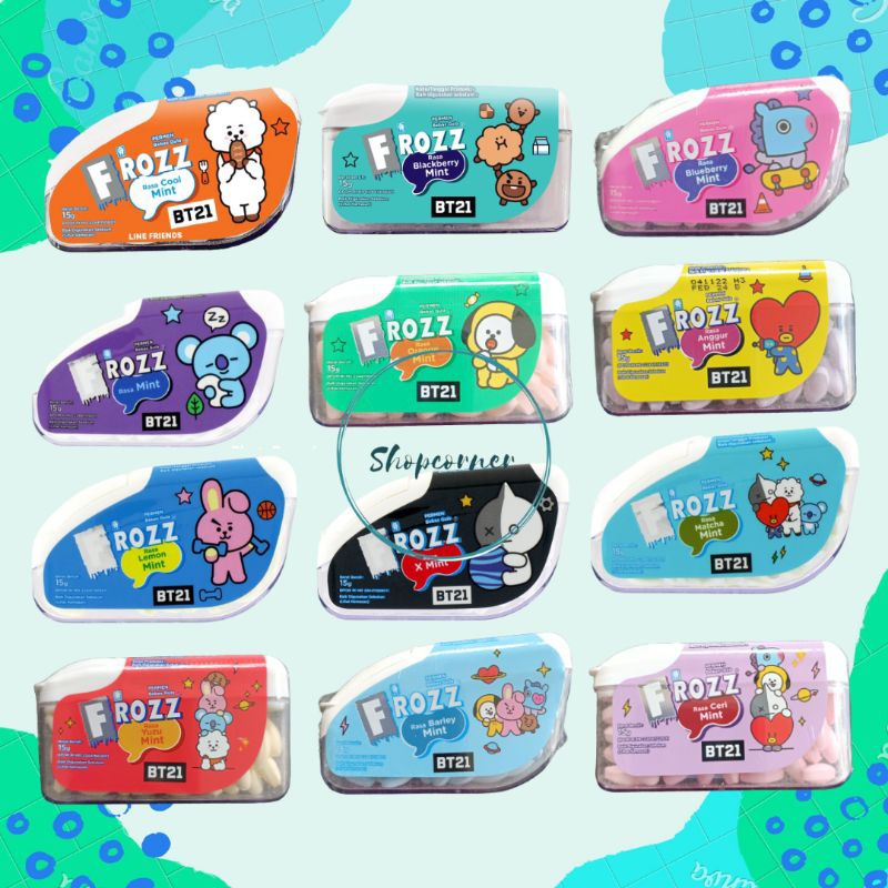 Jual Permen Bebas Gula Frozz Bt21/ Frozz x Bt21 Sugar Free Candy ...