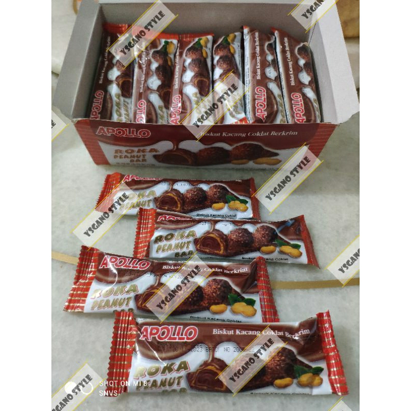 Jual Apollo Biscuit Coklat Kacang Krim Biskuit Roka Peanut Bar | Shopee ...
