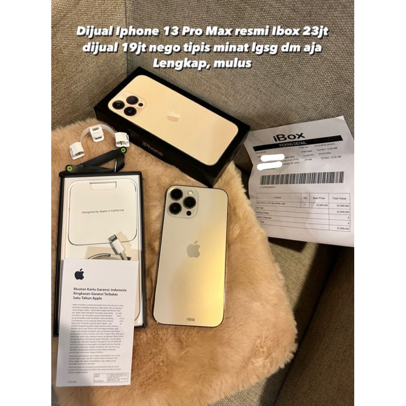 Jual Iphone 13 Pro Max 256gb Gold | Shopee Indonesia