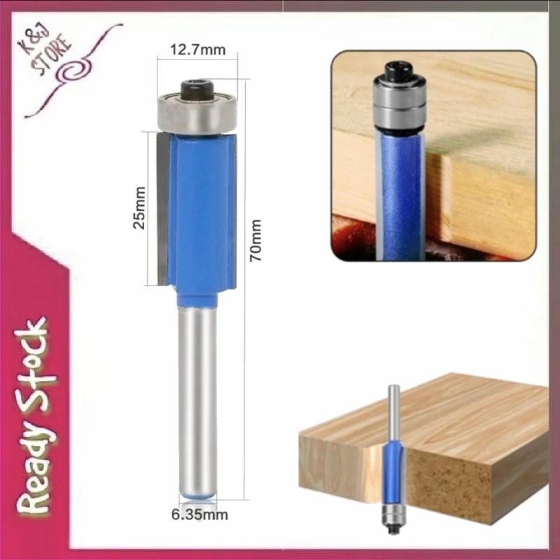 Jual Mata Profil Lurus Router Bit Flush Trim Straight Bits Top Bearing ...