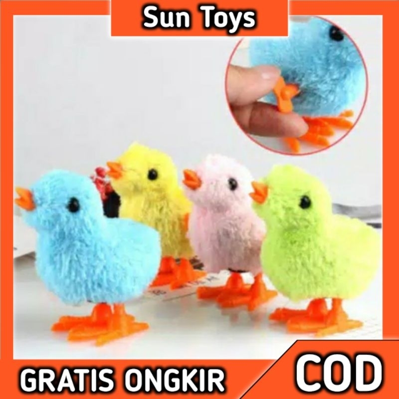 Jual Mainan Anak Ayam Kecil Berjalan Model Putar / Ayam Putar Jam ...