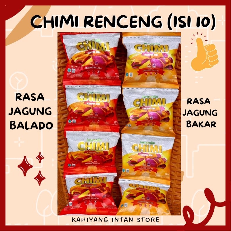 Jual LEMONILO Chimi Keripik Ubi Renceng Rasa Jagung Bakar dan Jagung ...