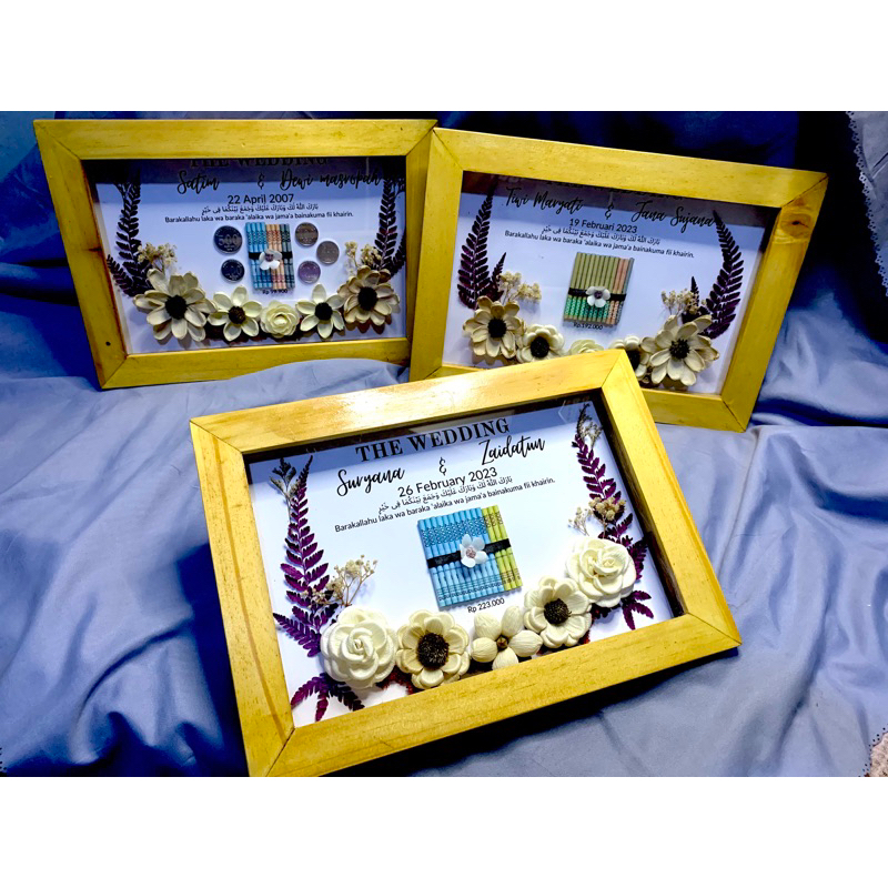 Jual Bingkai Mahar Bingkai Mahar Murah Bingkai Mahar Bunga Kering