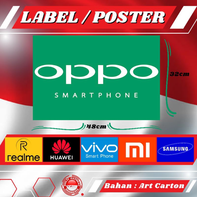 Jual POSTER HIASAN KONTER LOGO HP ( BISA CUSTOM ) TANPA PO | Shopee ...