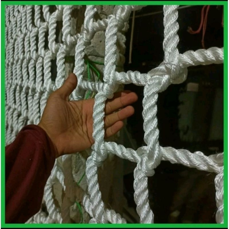 Jual jaring hamoock super tebal tali 18mm loftnet/safety net nylon ...