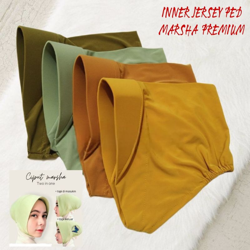 Jual Inner Hijab Marsha Ped / Ciput jersey Marsha Ped Premium Anti ...