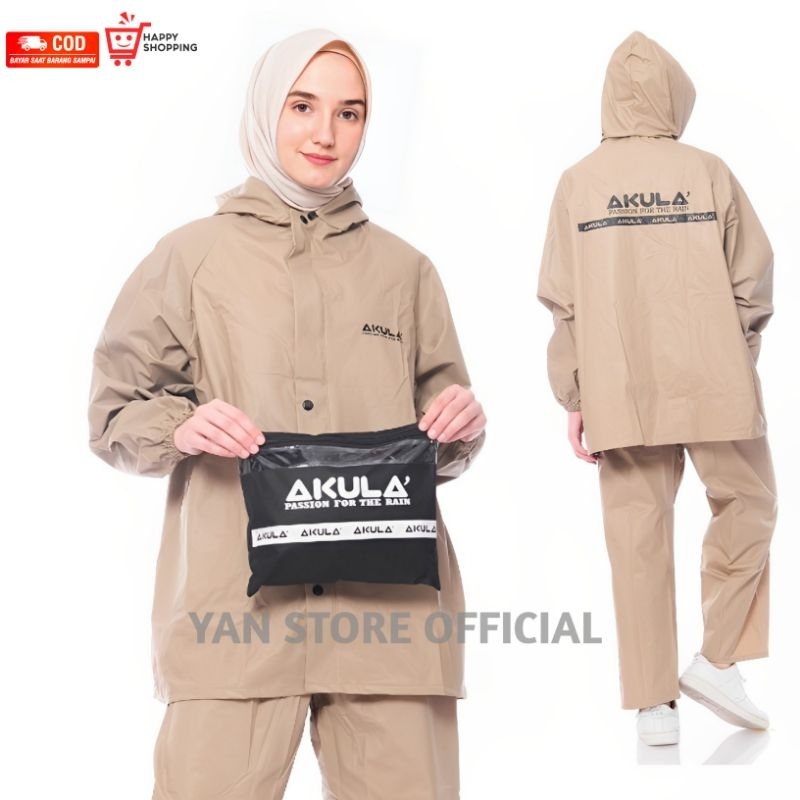 Jual JAS HUJAN, RAINCOAT ANTI REMBES Pria Wanita Dewasa By AKULA Best Quality Mocca | Shopee ...