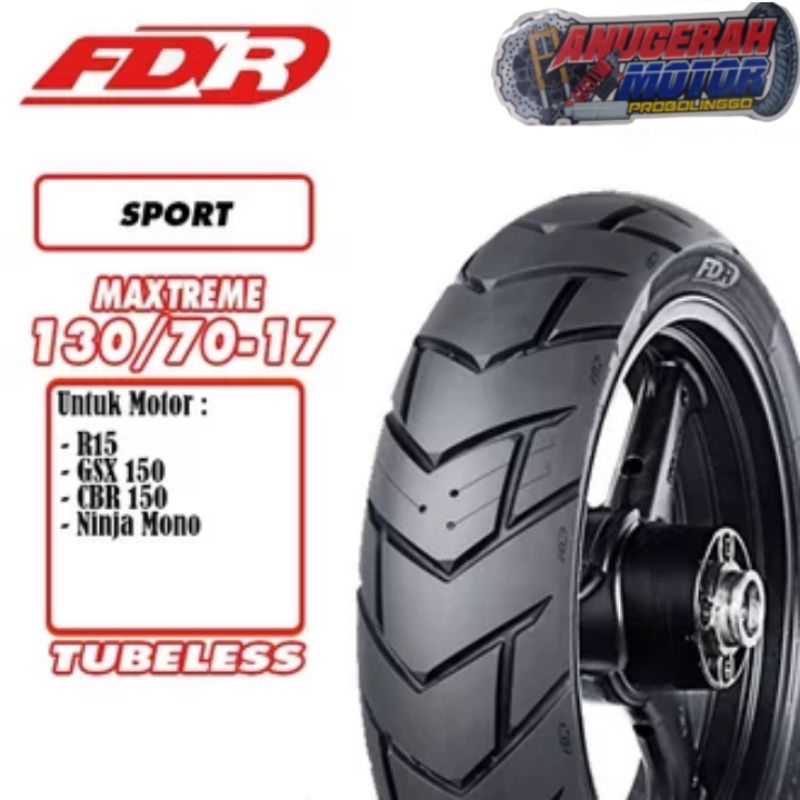 Jual Ban Luar FDR MAXTREME 130 / 70 - 17 62 S - Tubeless Ring 17 ...