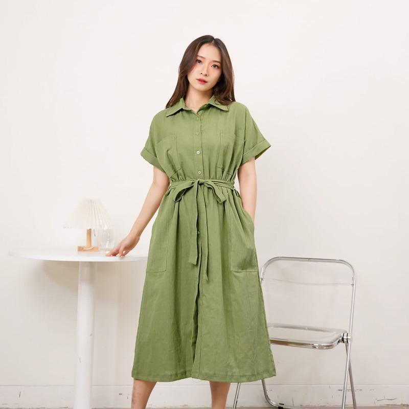 Jual Rowina Belt Dress [PREMIUM] | Shopee Indonesia