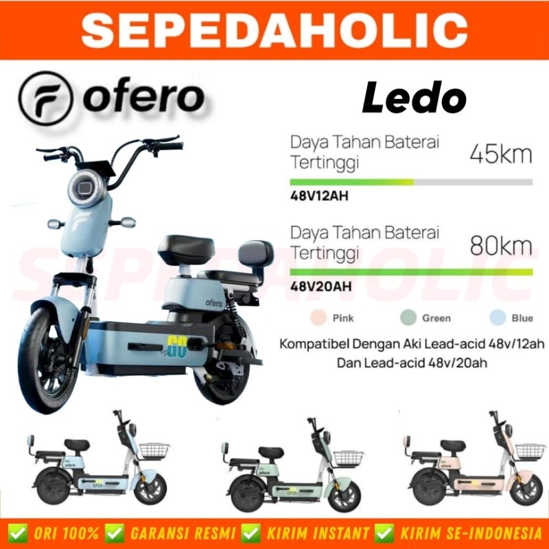 Jual Sepeda Motor Listrik OFERO LEDO 500 Watt Electric E Bike | Shopee ...