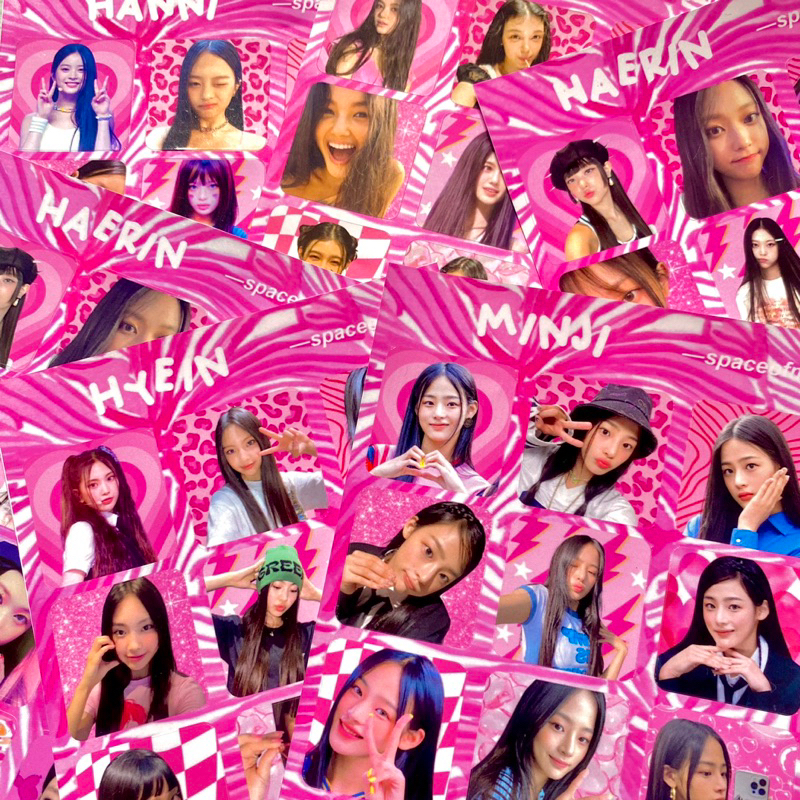 Jual sticker newjeans photo sticker pink core deco fanmade | sticker ...
