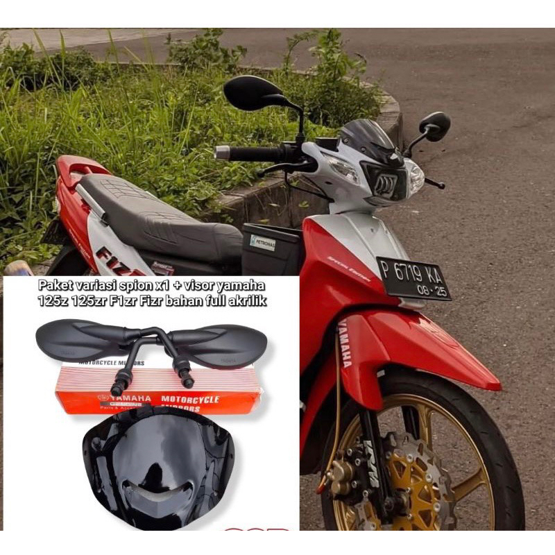 Jual Paket variasi visor yamaha Fizr plus kaca spion variasi x1 ...