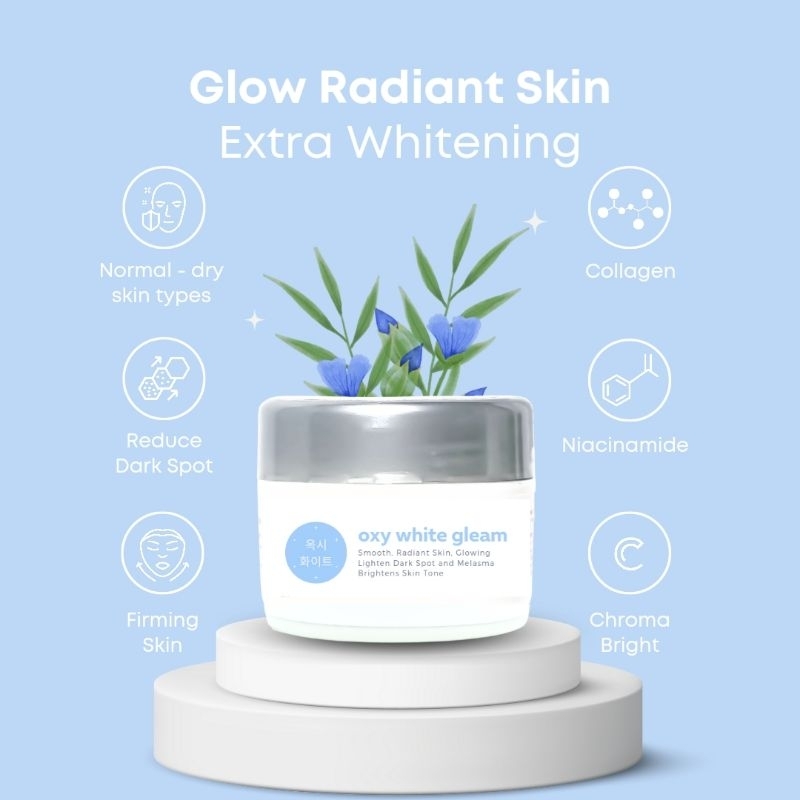Jual Oxy White Gleam | Extra White | Cream malam pemutih wajah ...