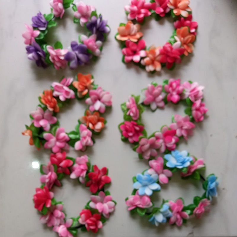 Jual Flower Crown Bando 9 kuntum Bunga Mermaid / Bando Tari / Bando ...
