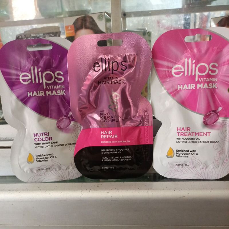 Jual Ellips masker rambut hair mask sachet 20g/18g | Shopee Indonesia