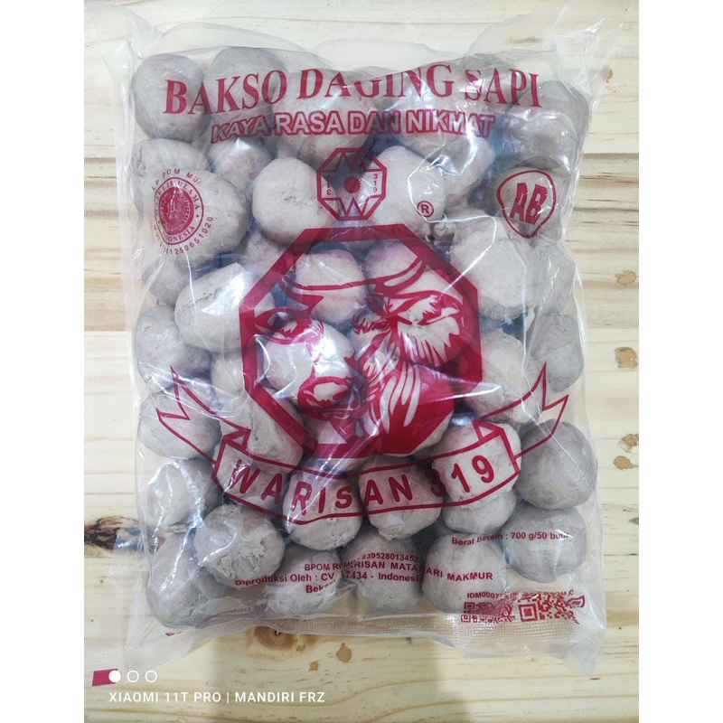 Jual Bakso SB sapi Warisan 319 tipe AB 50 pcs baso sapi enak halal MUI ...